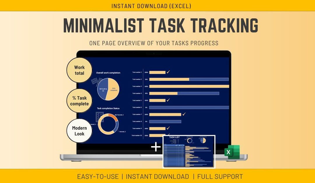 Excel Aufgabenliste Dashboard Vorlage: Projekt-Tracker (Instant ...