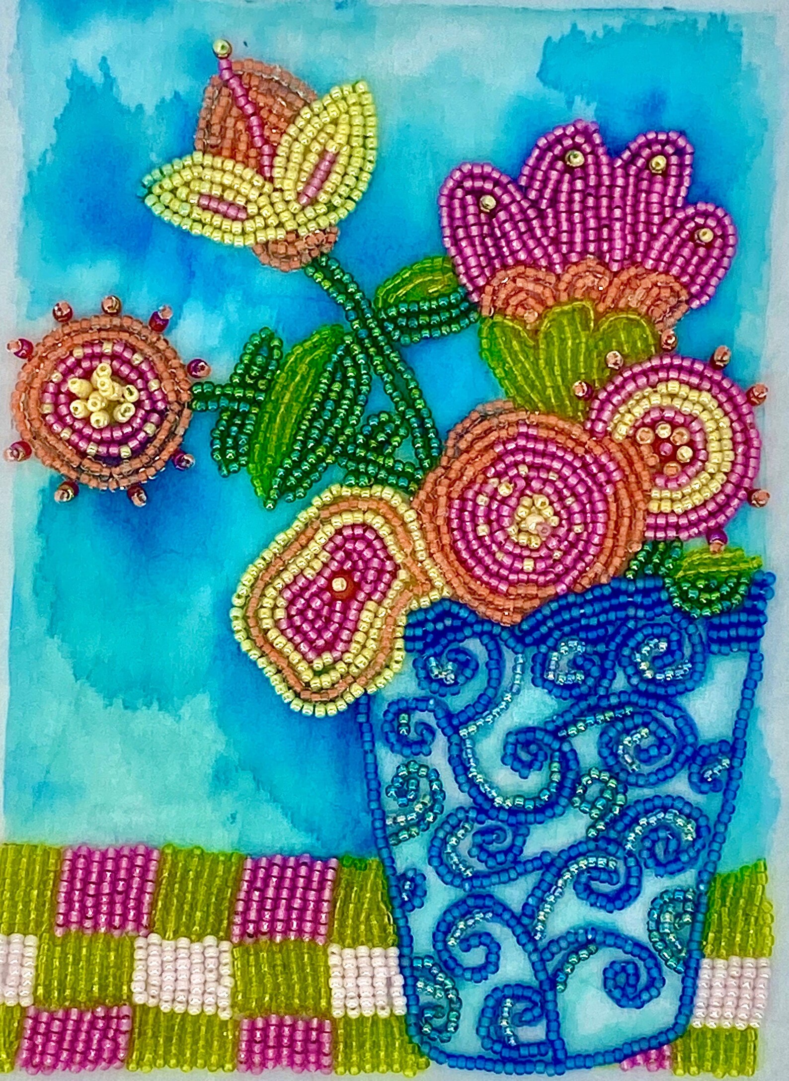 Flower Pot Bead Painting Kit - Etsy