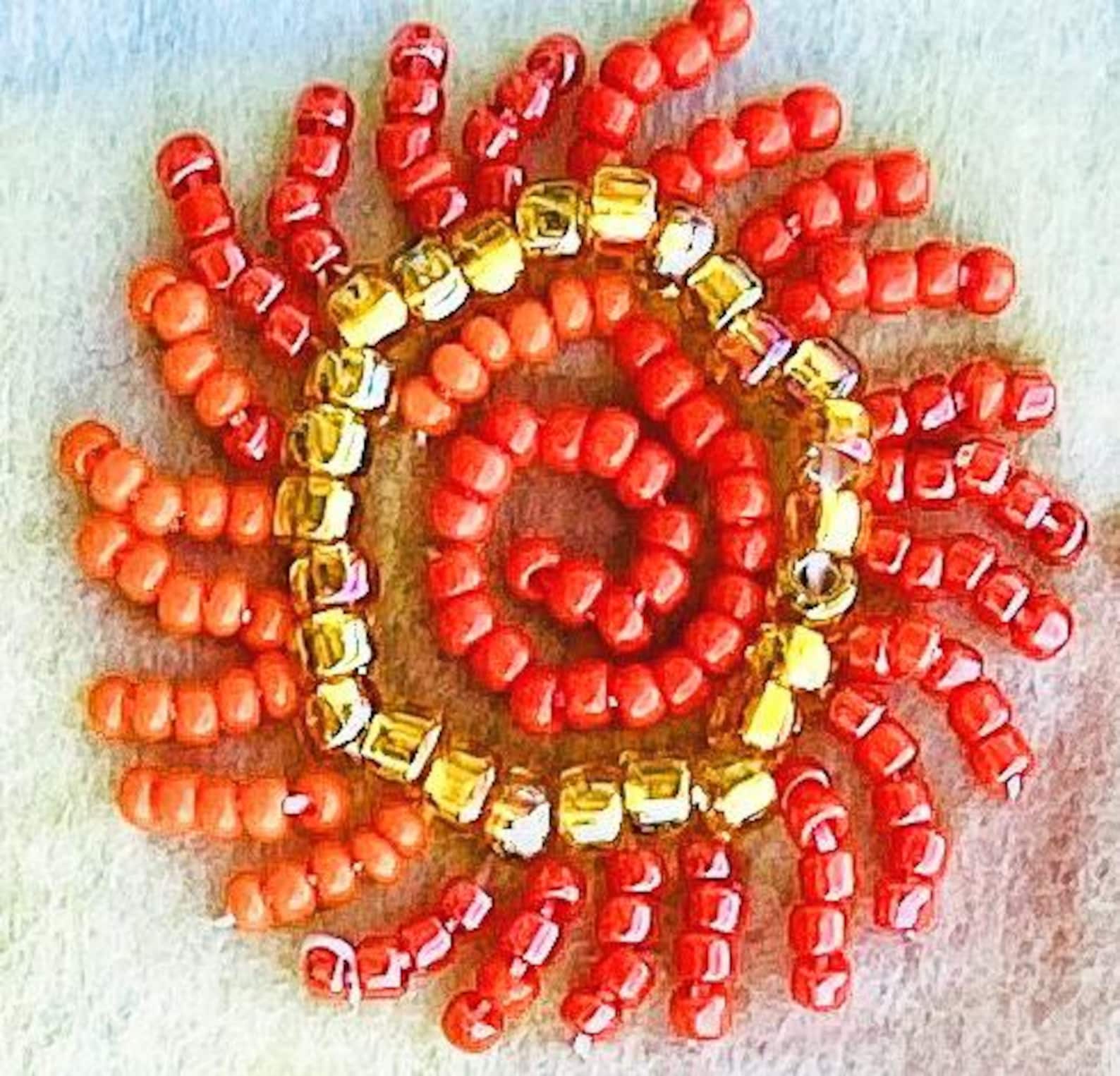 Bead Embroidery Kit Sun Sampler Design - Etsy