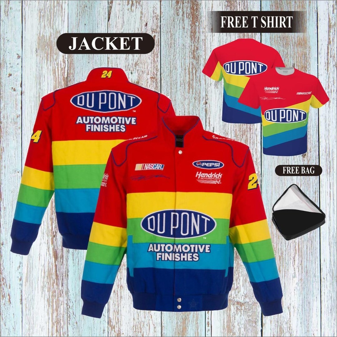 Jeff Gordon Dupont Red/blue Uniform Full-snap Jacket, Retro Jacket ...