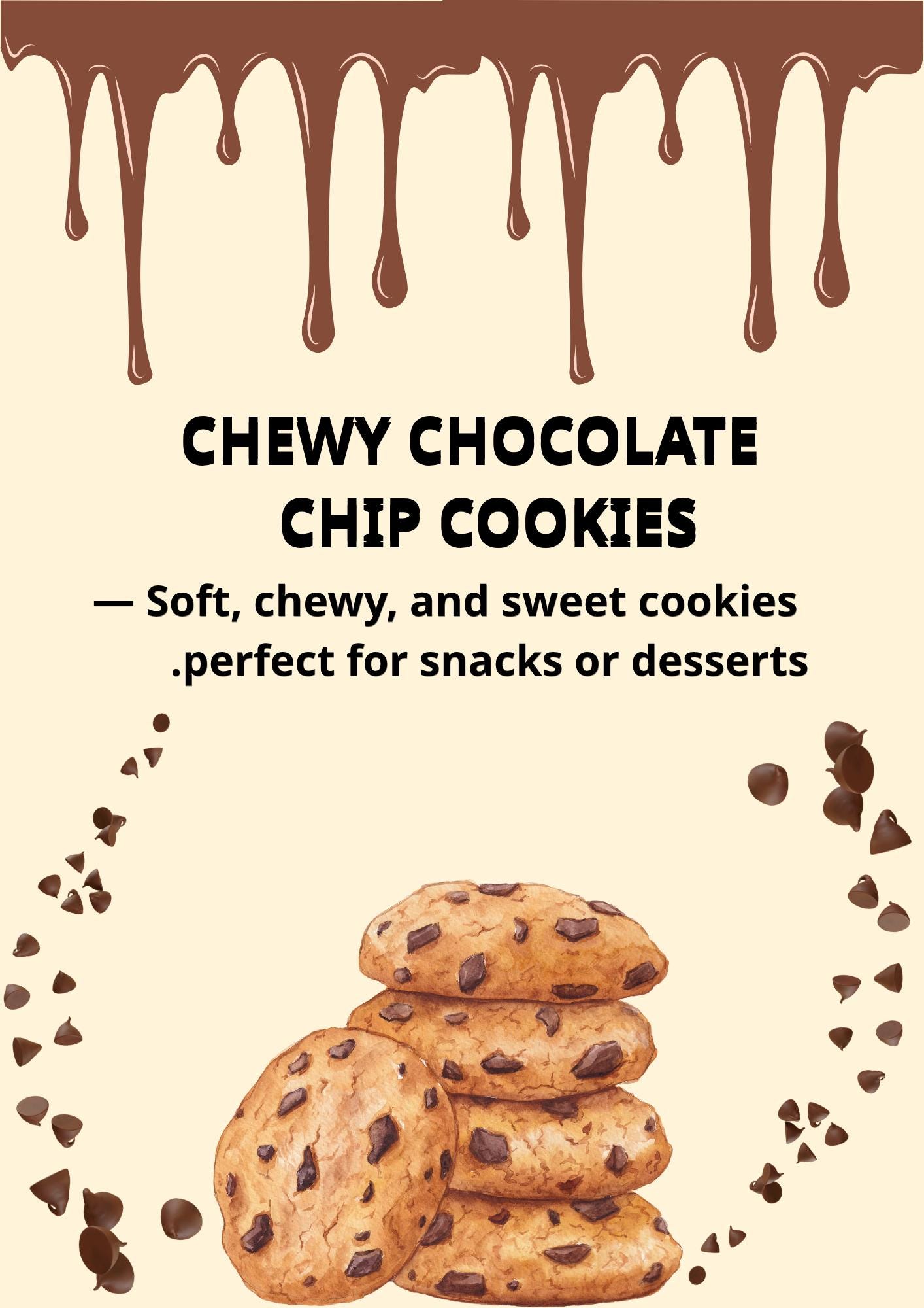 Chewy Chocolate Chip Cookies Recipes Printable | Easy Baking Recipe ...