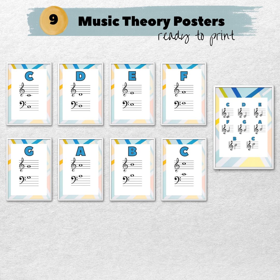 Music Theory Poster Set, Classroom Decor (digital Download) - Etsy