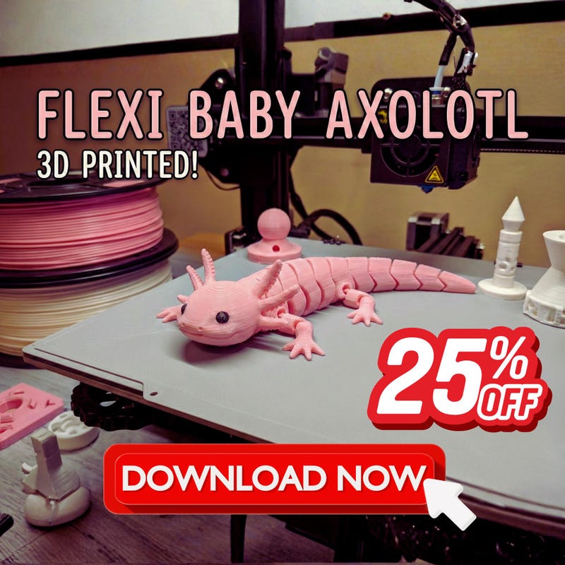Axolotl Pet 3d Printed - Etsy