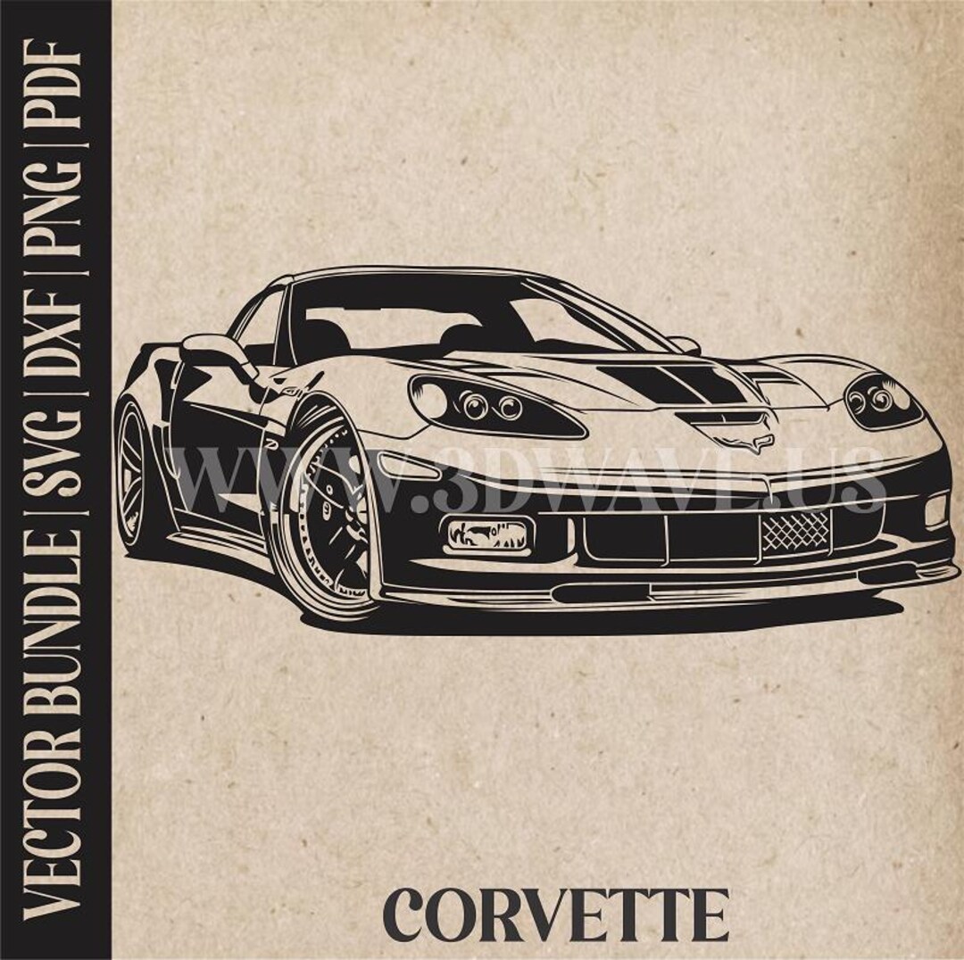 Corvette Car Vector Art | Patriotic Design, Cricut Project (digital ...