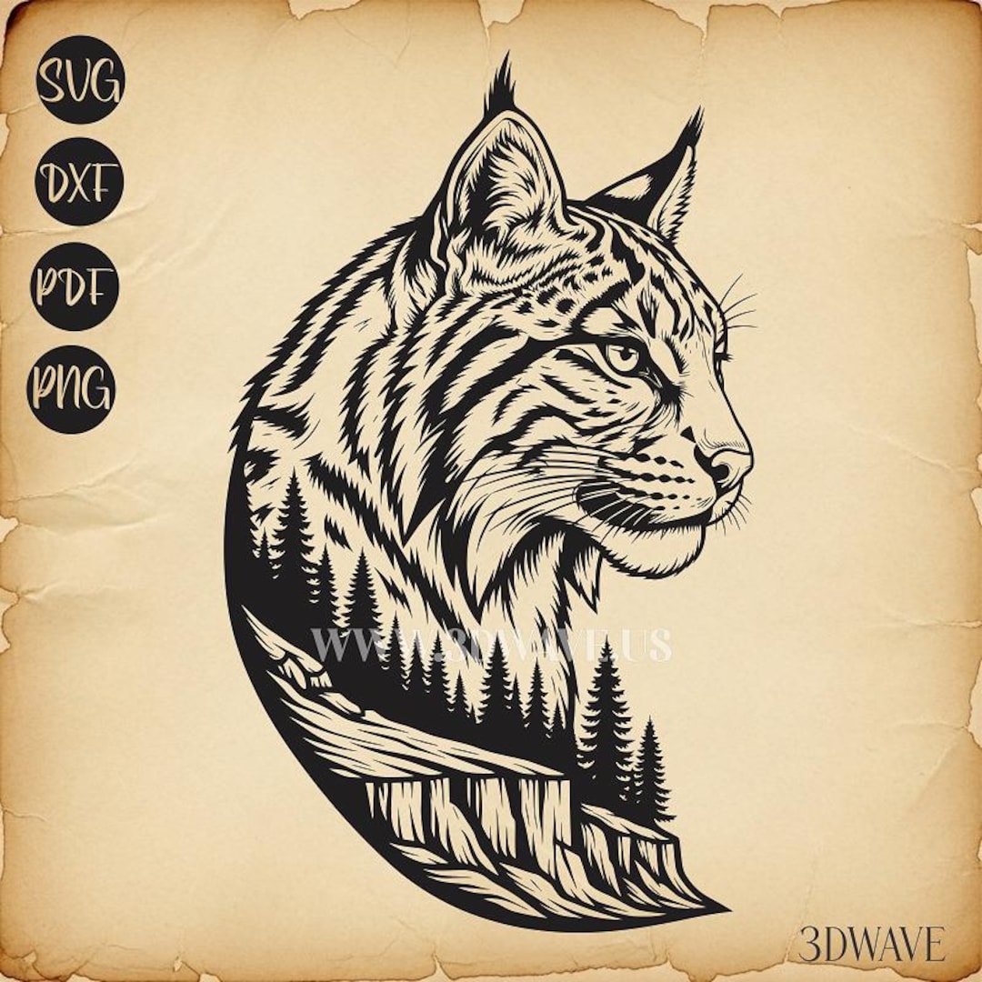 Bobcat Vector Art | PNG, SVG, Laser Cut Files (digital Download) - Etsy