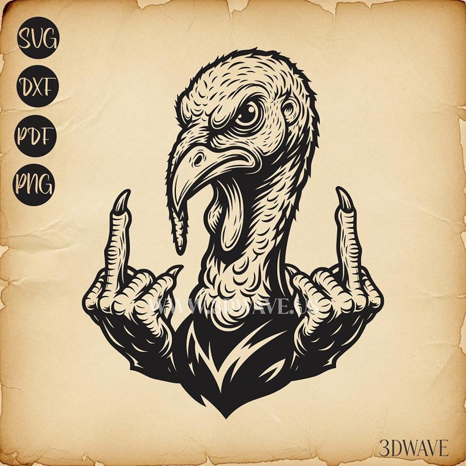 Funny Turkey SVG | Vector Art: Lasercut Files for Cricut, Glowforge SVG ...