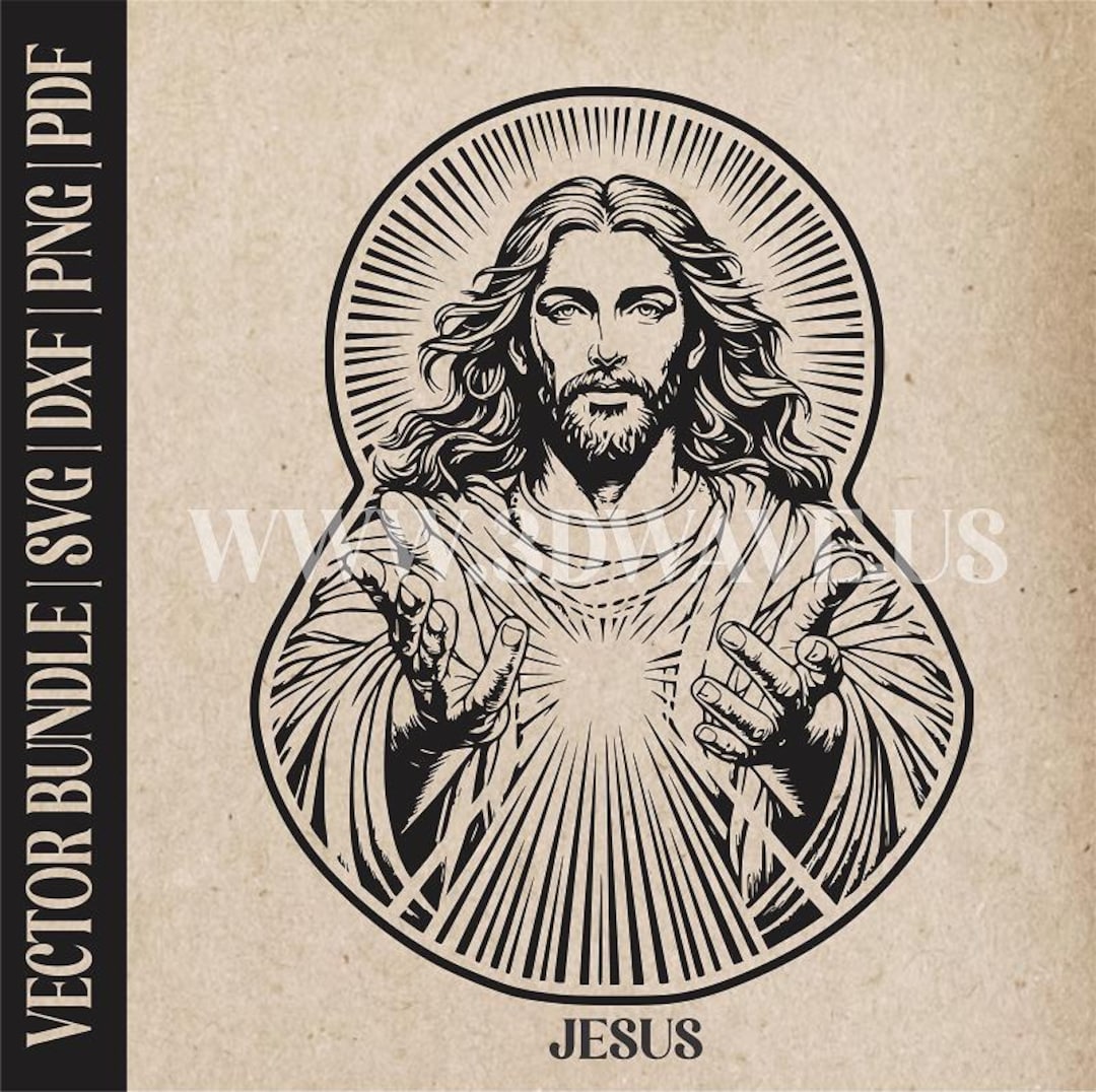Jesus Christ Vector Art: Lasercut Files for Cricut, Glowforge SVG ...