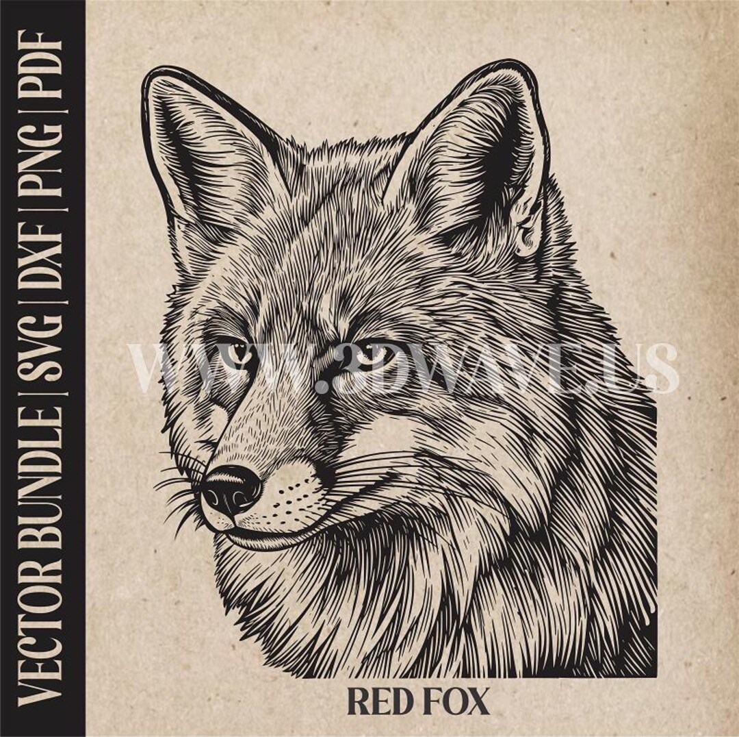Red Fox Vector Art: Laser Cut Files for Cricut, Glowforge SVG | Digital ...