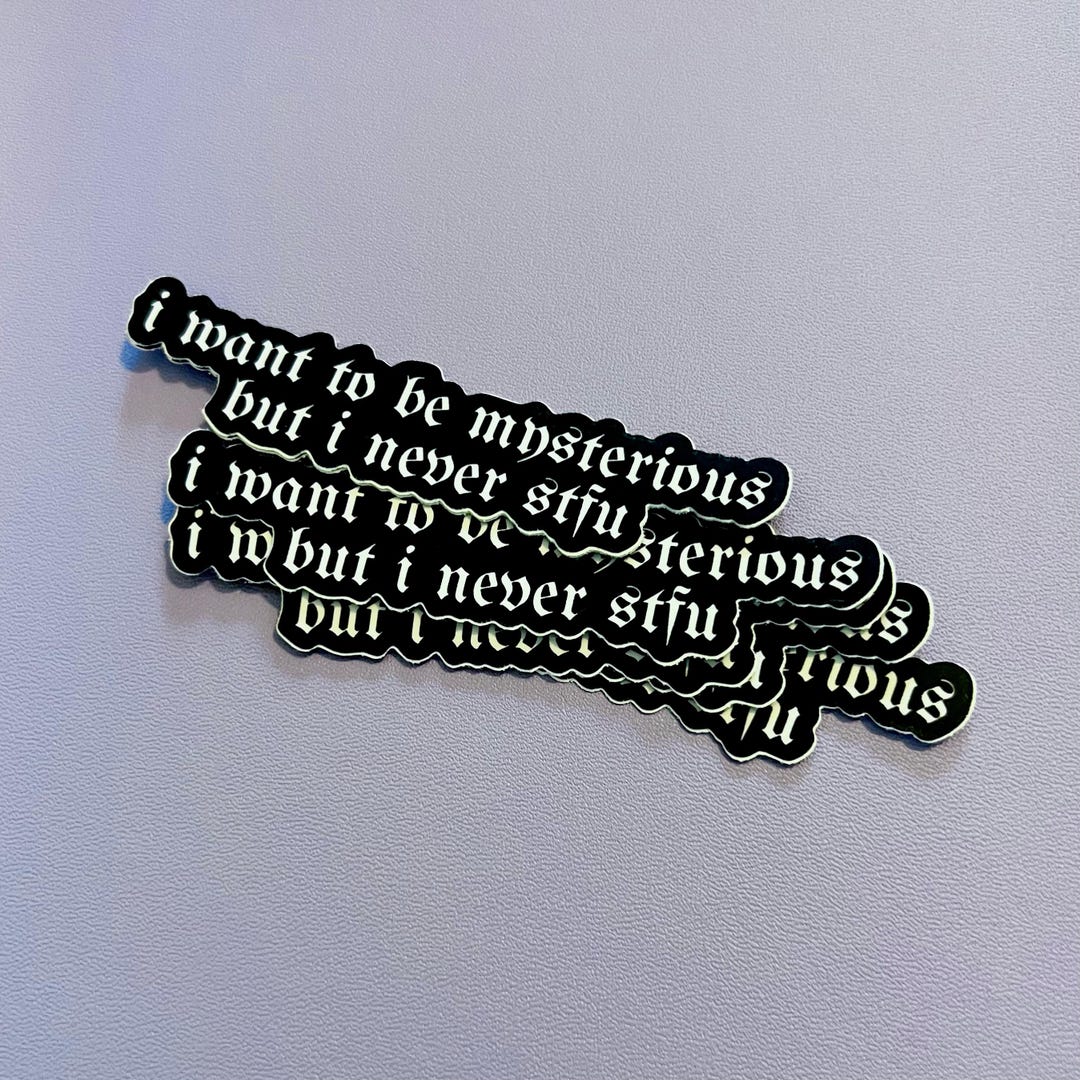 Mysterious STFU Vinyl Sticker Gothic Laptop Decal Funny Gift Idea for ...