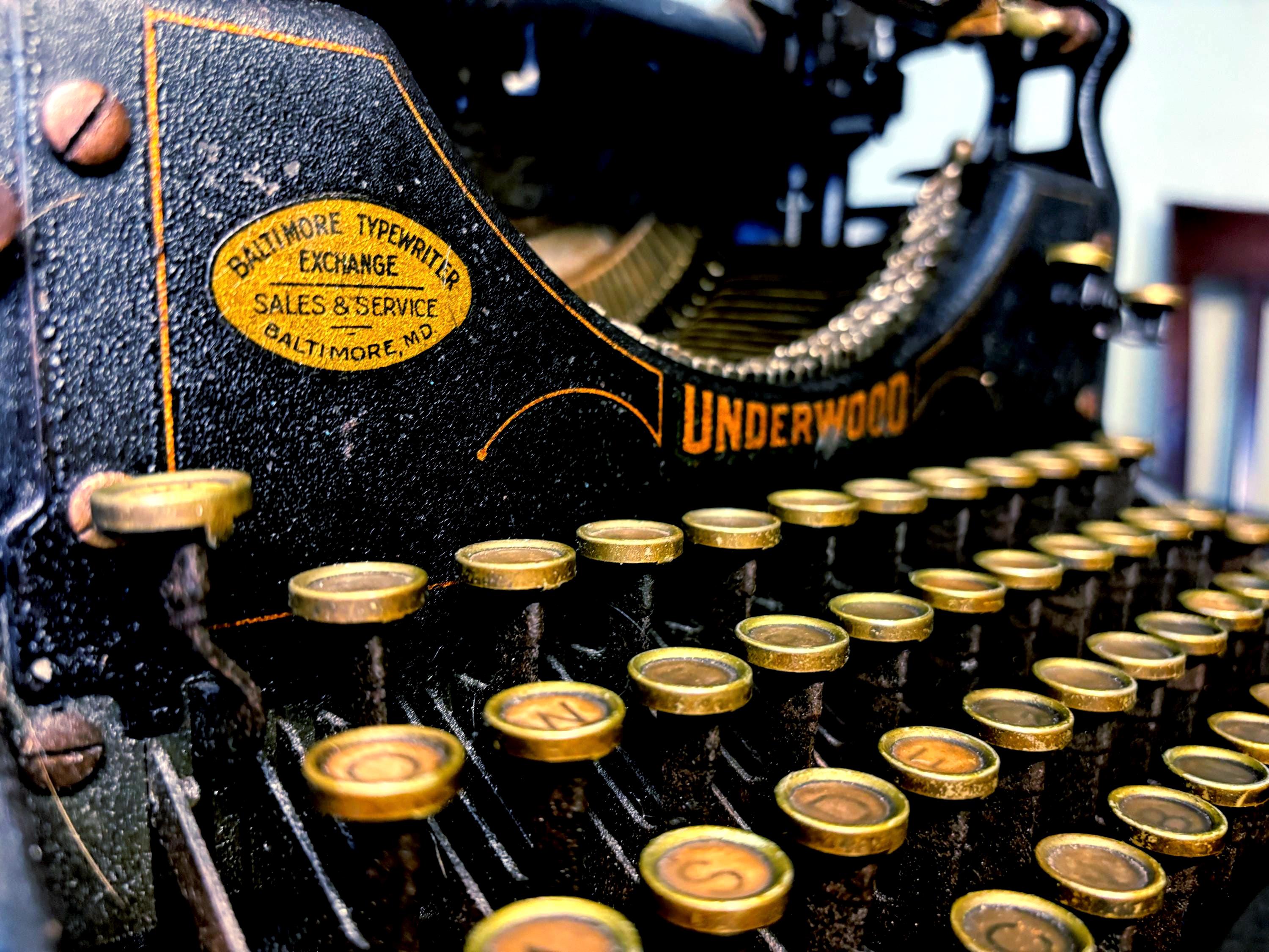1927 Underwood Standard Typewriter No. 5 – Baltimore Typewriter ...