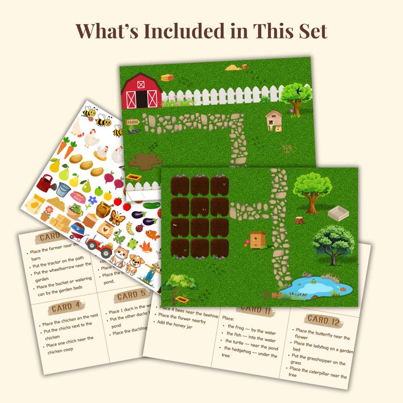 Printable Farm Activity | Cut and Play Toddler Game PDF - Etsy