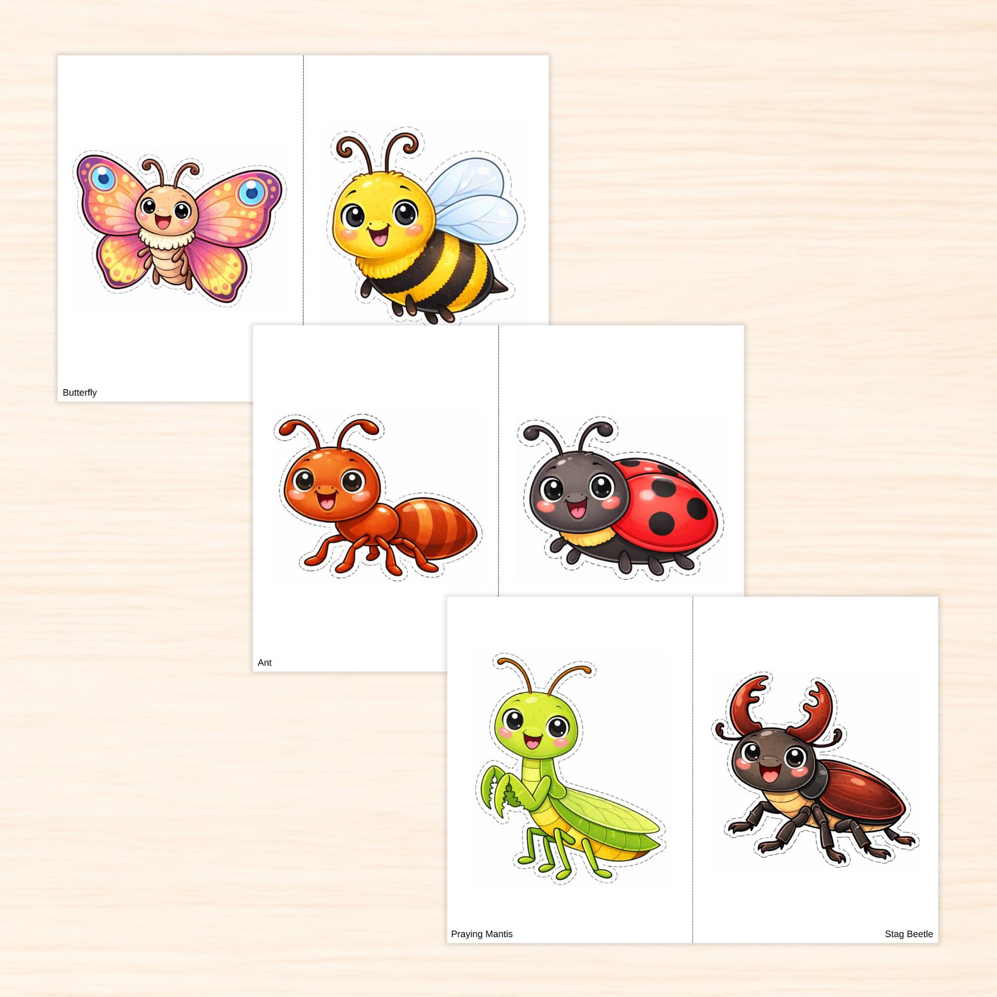 Insect Cutouts Printable | Bug Scissor Skills for Toddlers - Etsy