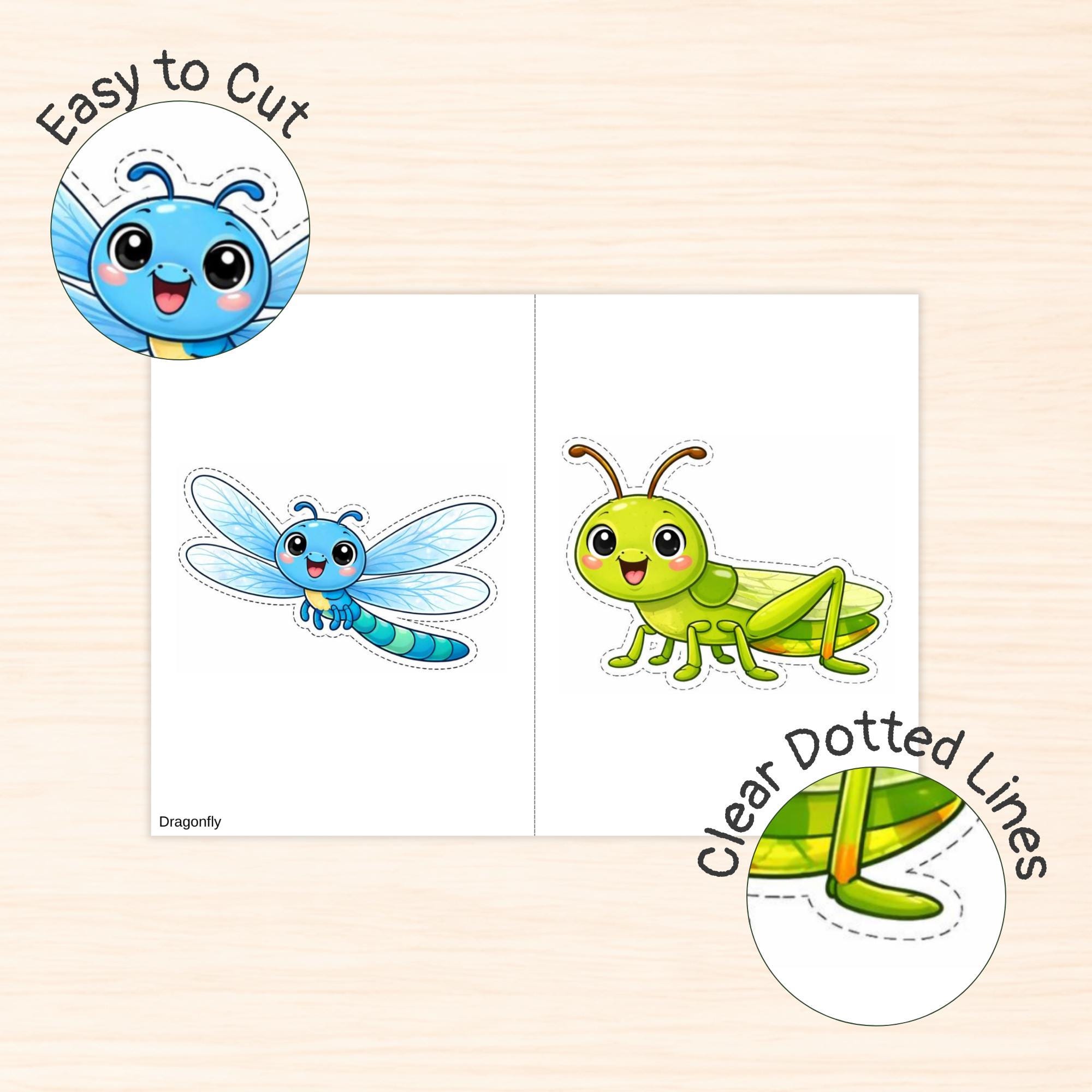 Insect Cutouts Printable | Bug Scissor Skills for Toddlers - Etsy