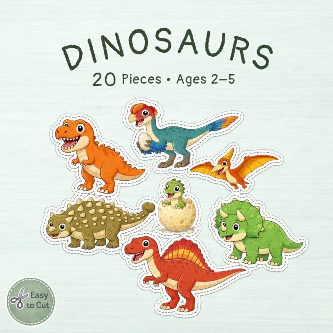 Dinosaurs Cut & Paste Printable | Scissor Skills for Toddlers Ages 2–5 ...