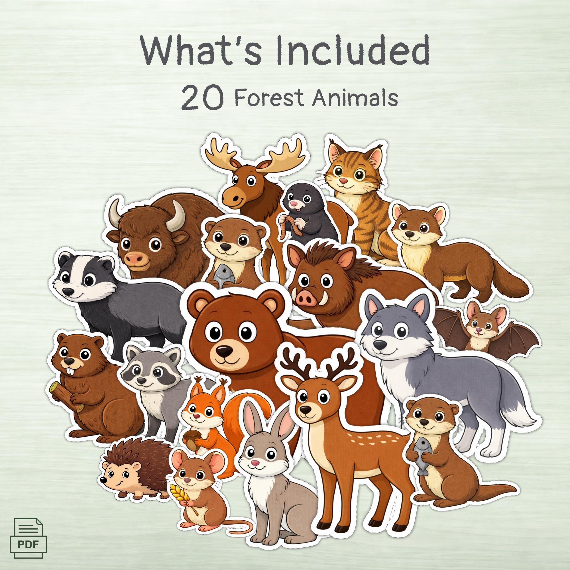Forest Animals Cut & Paste Printable | Scissor Skills for Toddlers Ages ...