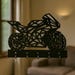 Geometric Motorcycle Key Holder, Laser Cut Wood Rack, Biker Garage ...