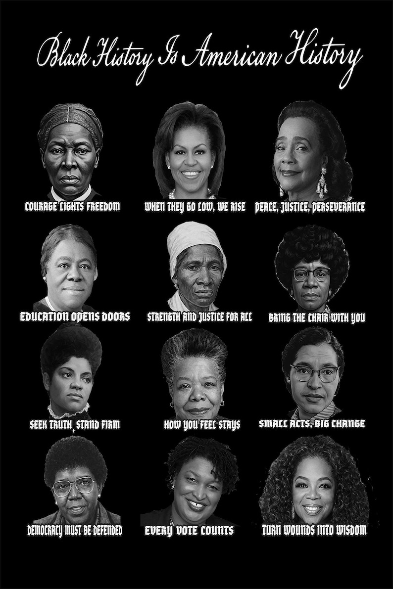 Black History Women Leaders Poster | Inspirational Quotes (digital ...