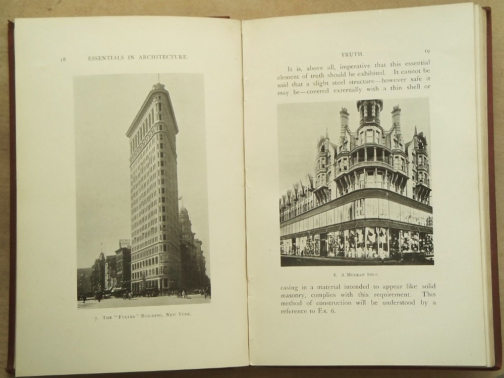 Antique Architecture Book 1900s Essentials in Architecture by - Etsy