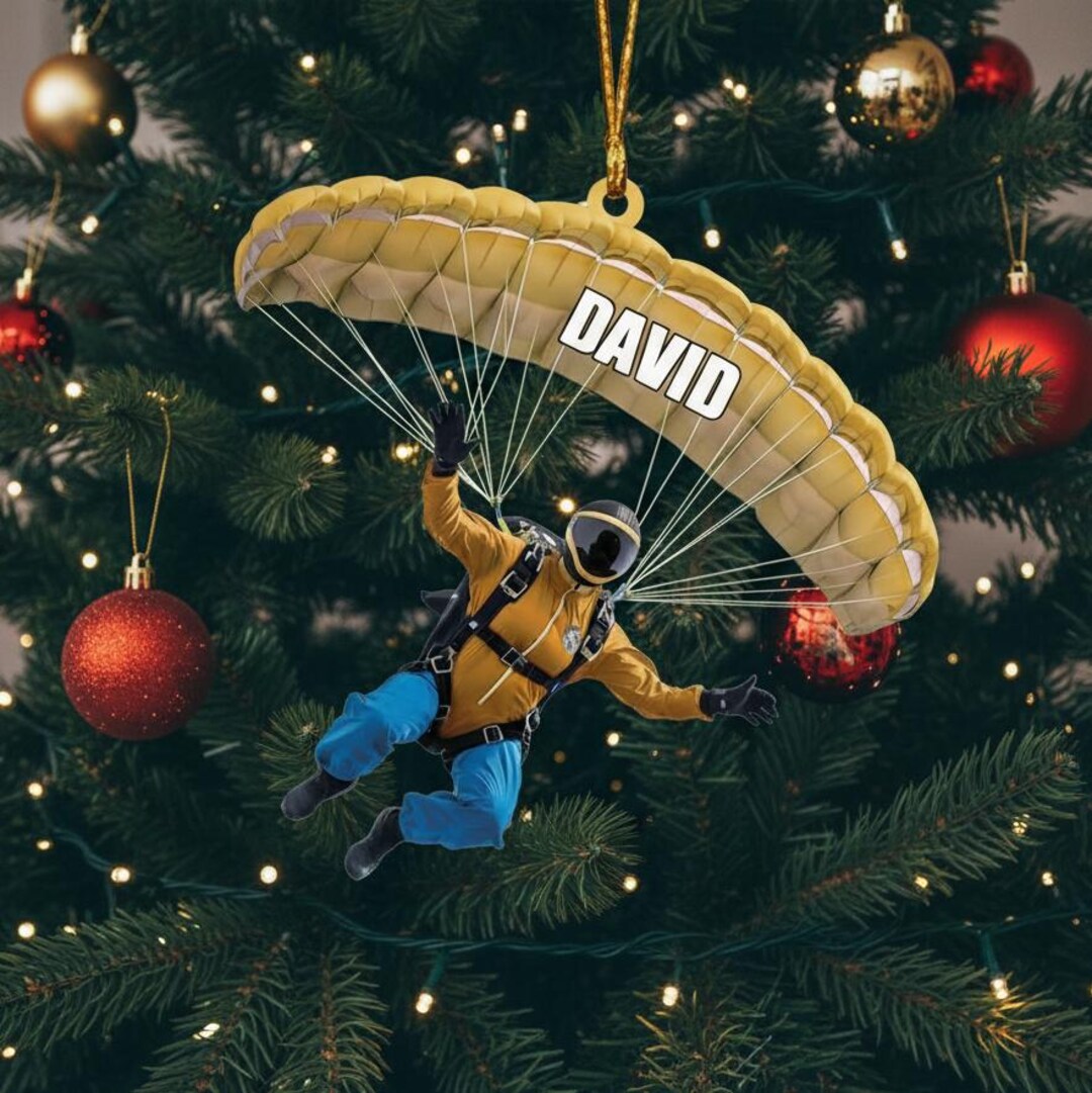 Personalized Parachute 2D Acrylic Ornament 2025 Paragliding Skydiving ...