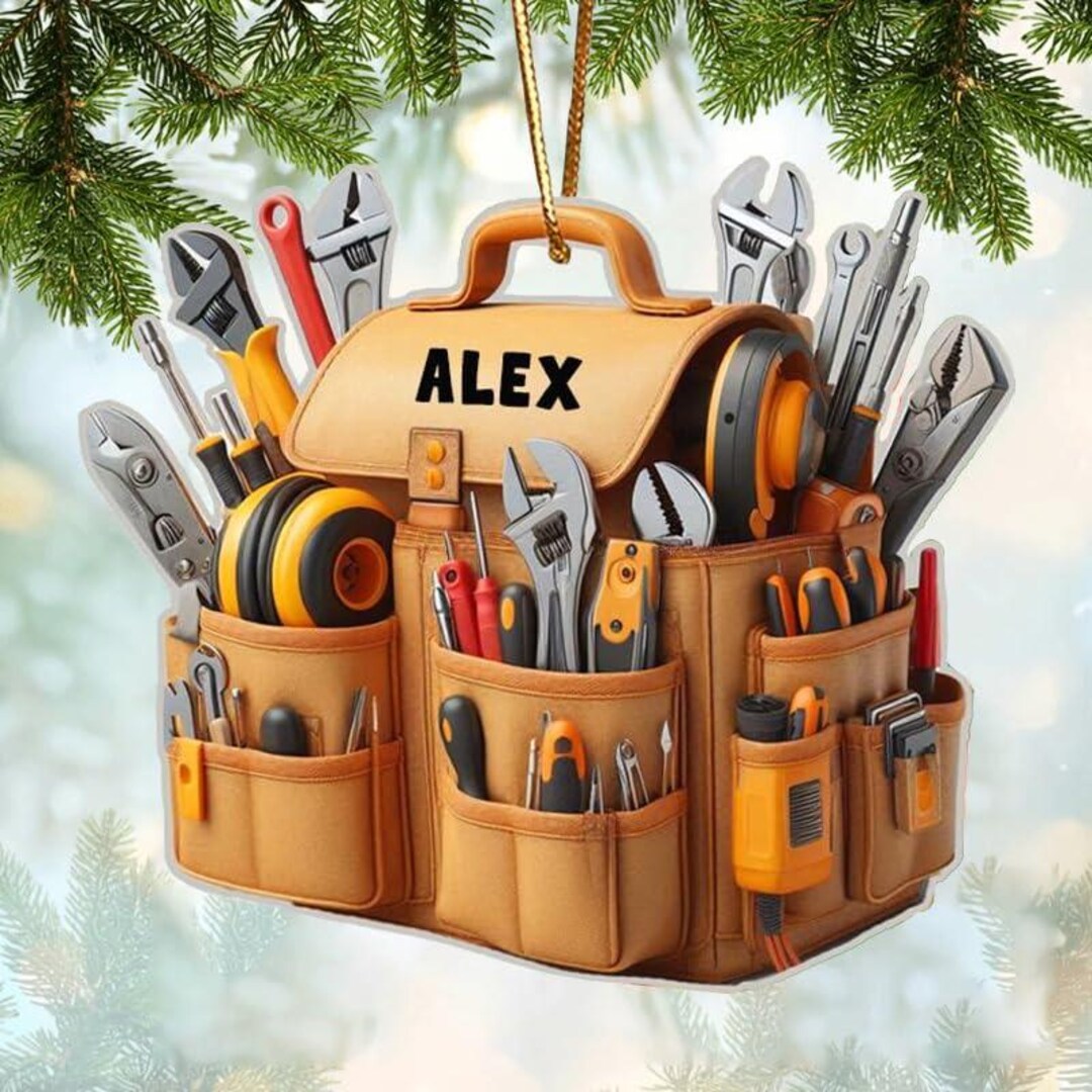Personalized Electrician’s Toolbox 2D Acrylic Ornament 2025 Custom Name ...