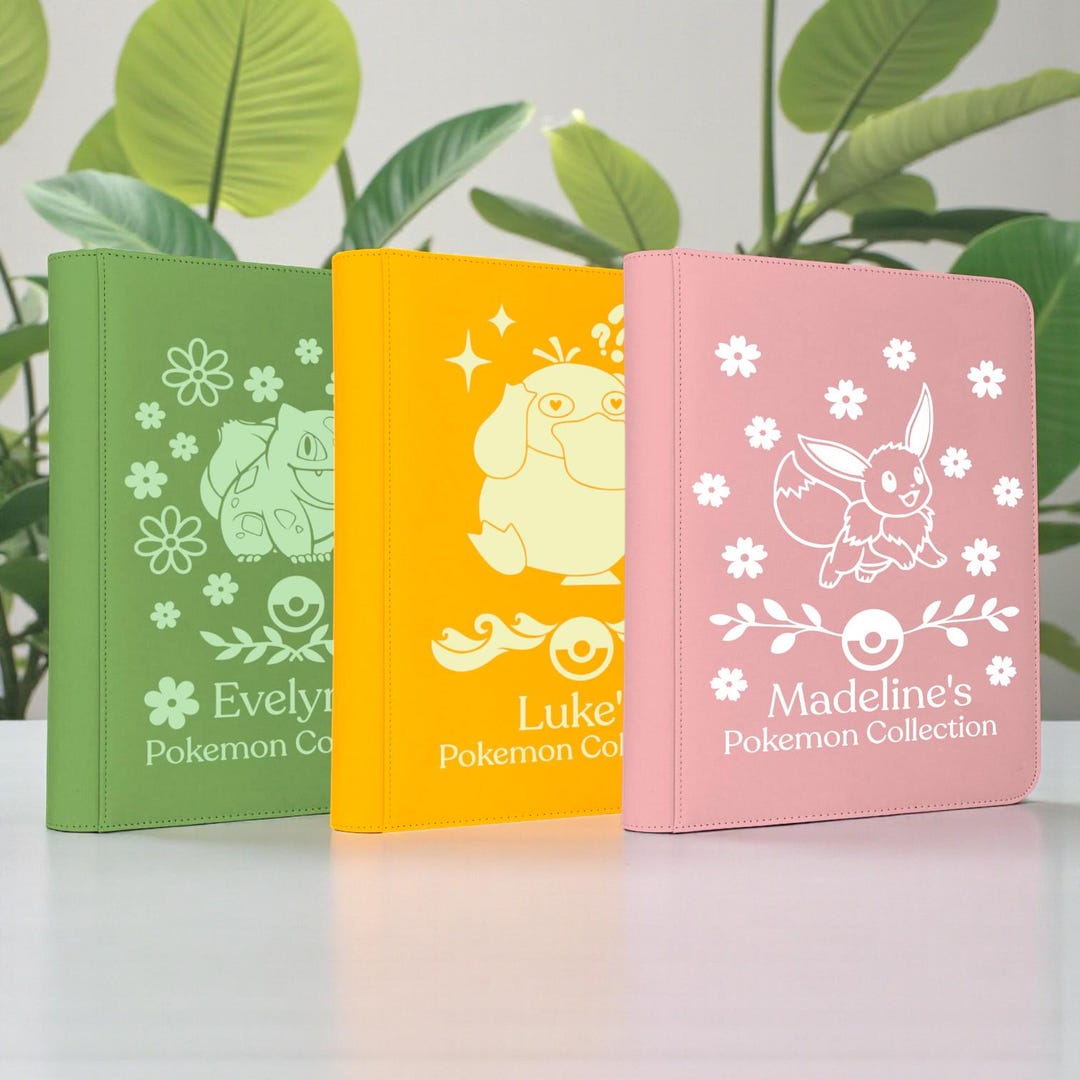 Pokémon TCG | 4 Pocket Toploader Custom Personalized Zip Card Binder - Etsy