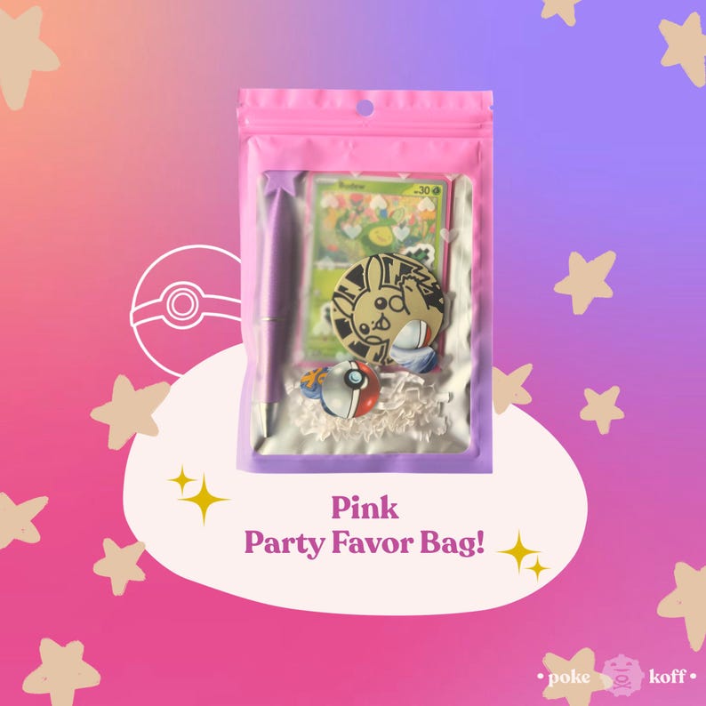 Pokémon Card Birthday Party Favor Surprise Pack Bag for Boys and Girls ...