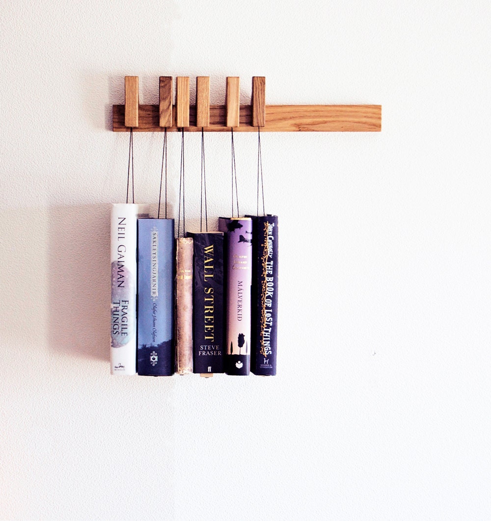 MINI Custom Made Wooden Book Rack / Magazine Rack in Oak. - Etsy