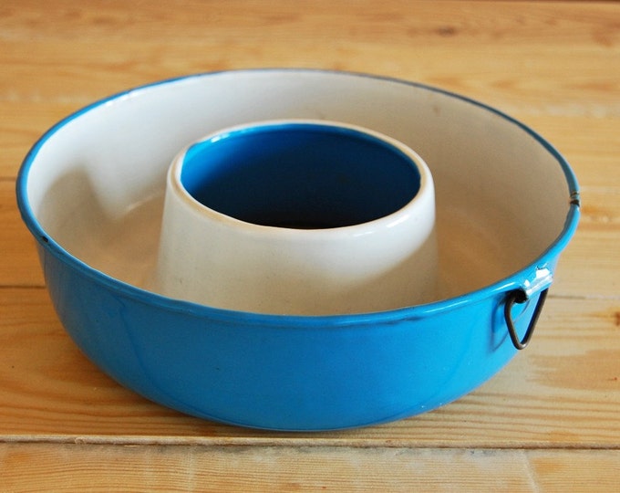 Vintage Blue Danish Enamelware Bakeware. - Etsy