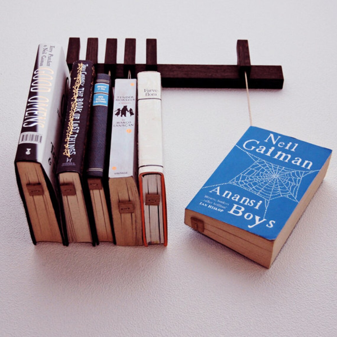 MINI Custom Made Wooden Book Rack / Bookshelf in Fumed Oak - Etsy