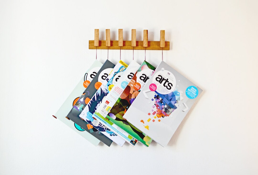 MINI Custom Made Wooden Book Rack / Magazine Rack in Oak. - Etsy