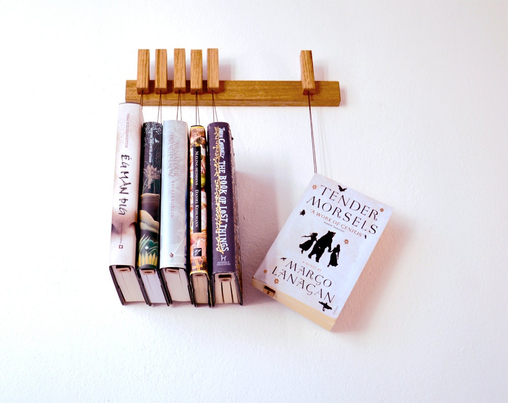 MINI Custom Made Wooden Book Rack / Magazine Rack in Oak / - Etsy