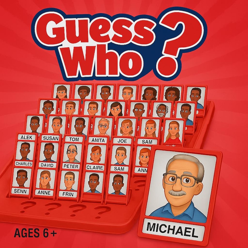 Canva "guess Who?" Template – Editable Game With Your Own Photos and ...