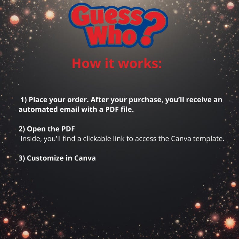 Canva "guess Who?" Template – Editable Game With Your Own Photos and ...