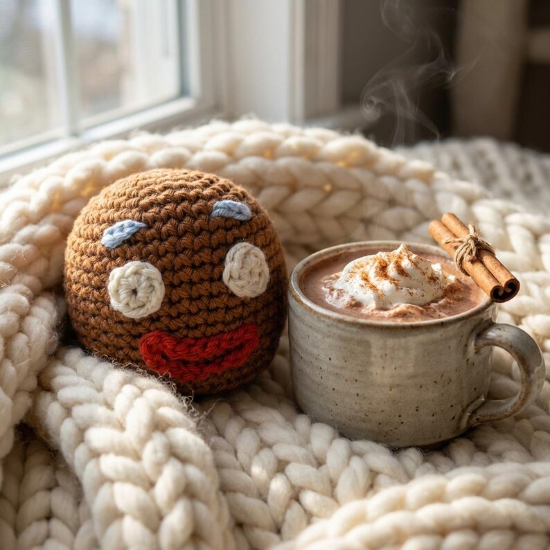 Gingerbread Man Crochet Pattern – Chocolate Orange Cover, Beginner ...