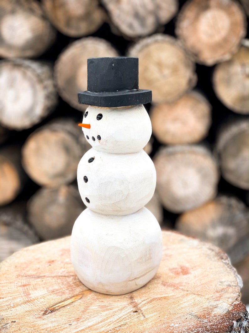 Chainsaw Carved Snowman - Etsy