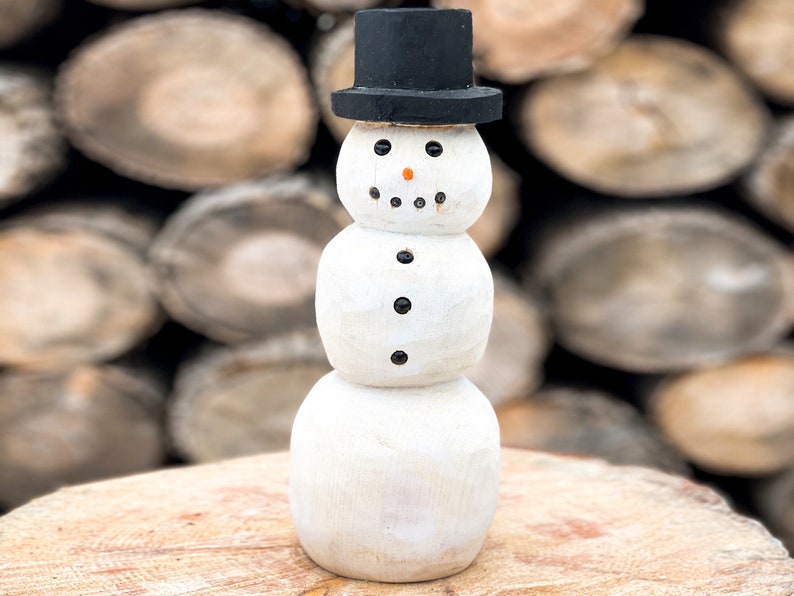 Chainsaw Carved Snowman - Etsy