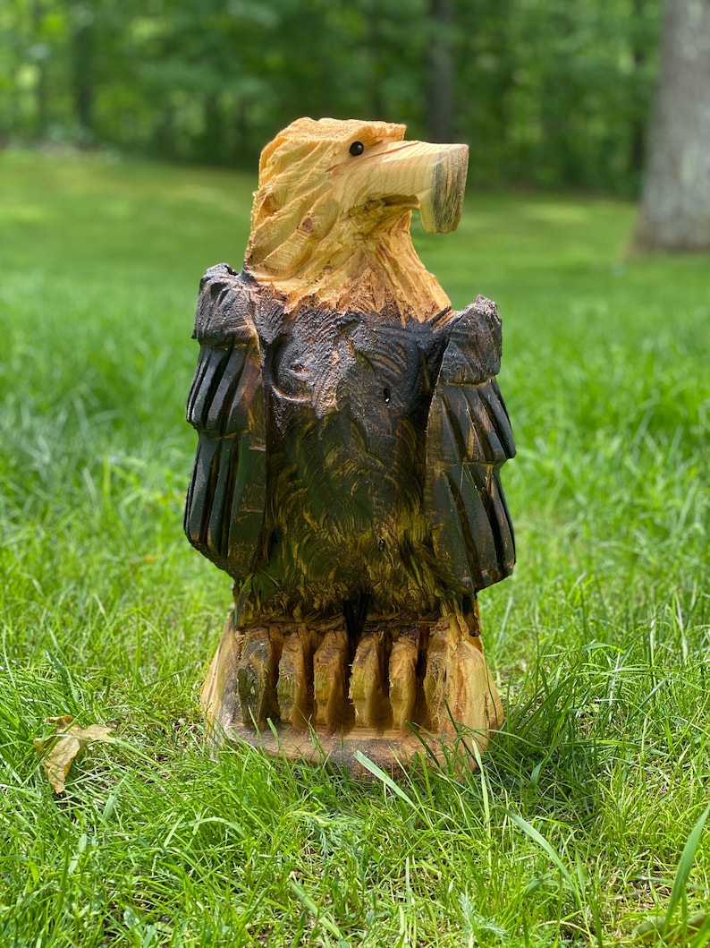 Chainsaw Carved Eagle | Etsy