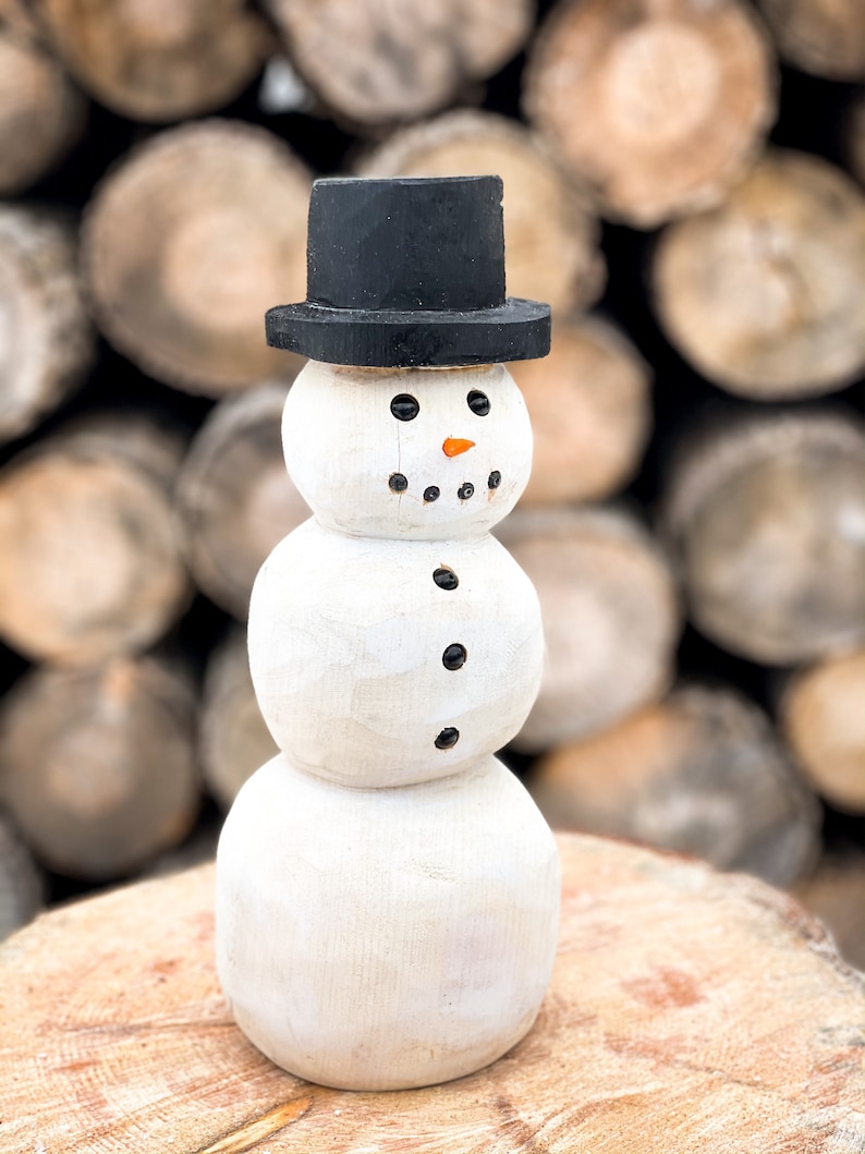 Chainsaw Carved Snowman - Etsy