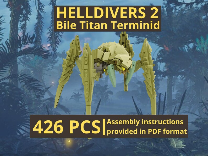Helldivers 2 Bile Titan Lego MOC Model - Gamer Gift (PDF Instructions ...