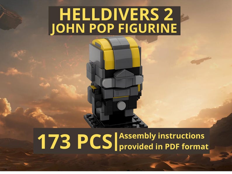 Helldivers 2 John the Helldiver POP Figurine Lego Moc Model - Mech ...