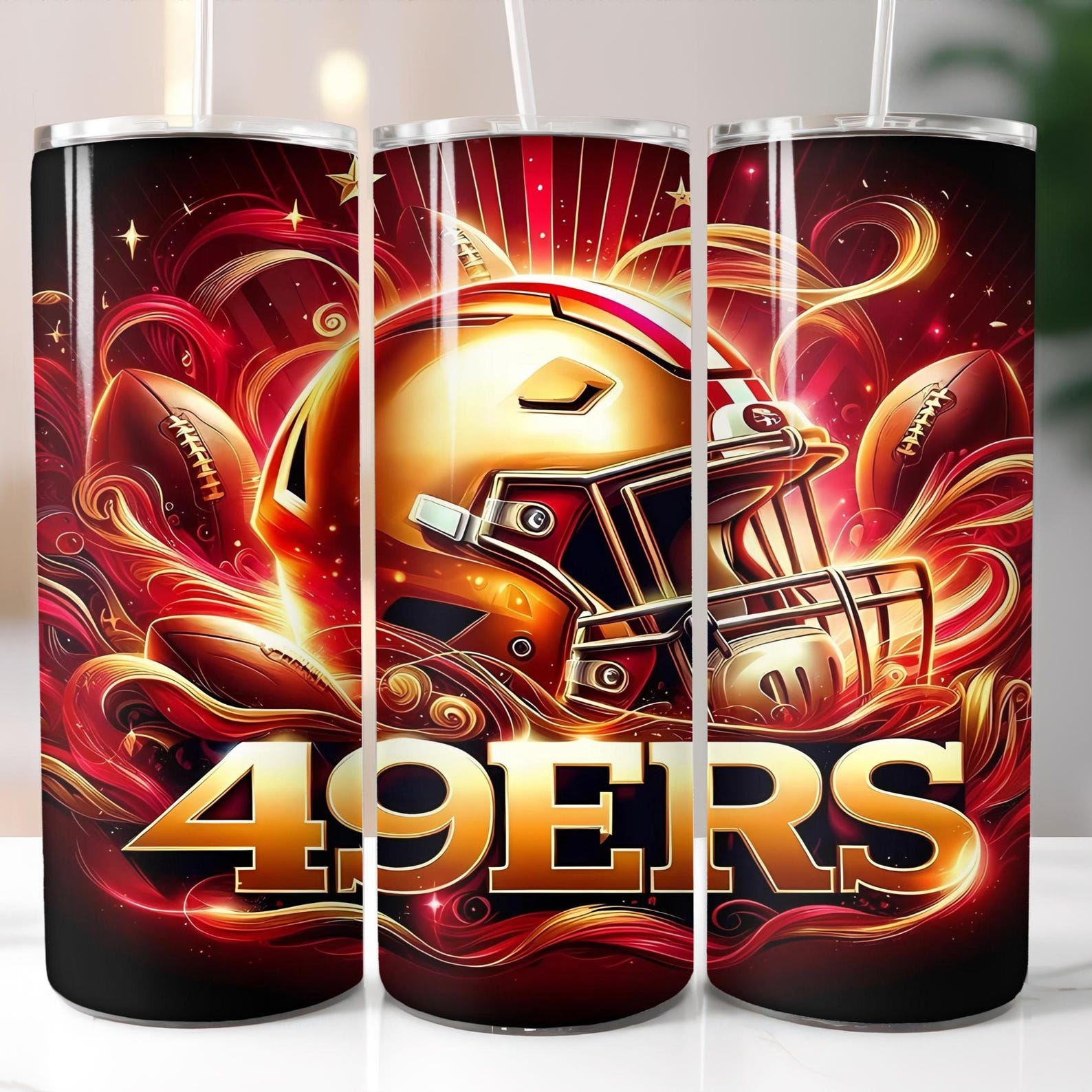 49ERS Tumbler Wrap, 20oz Skinny Tumbler PNG, Sport Mascot Sublimation ...