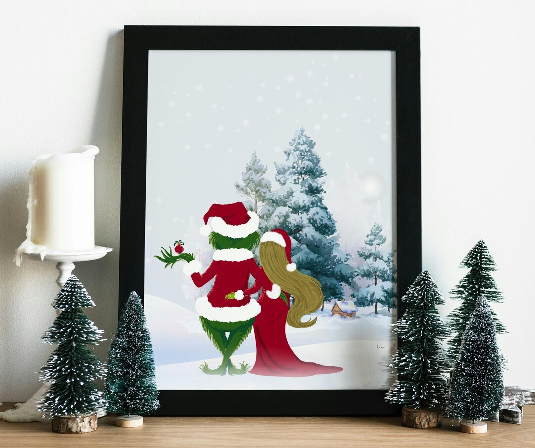 Grinch Pareja PNG Sublimación Ilustración Navidad · Diseño Original ...