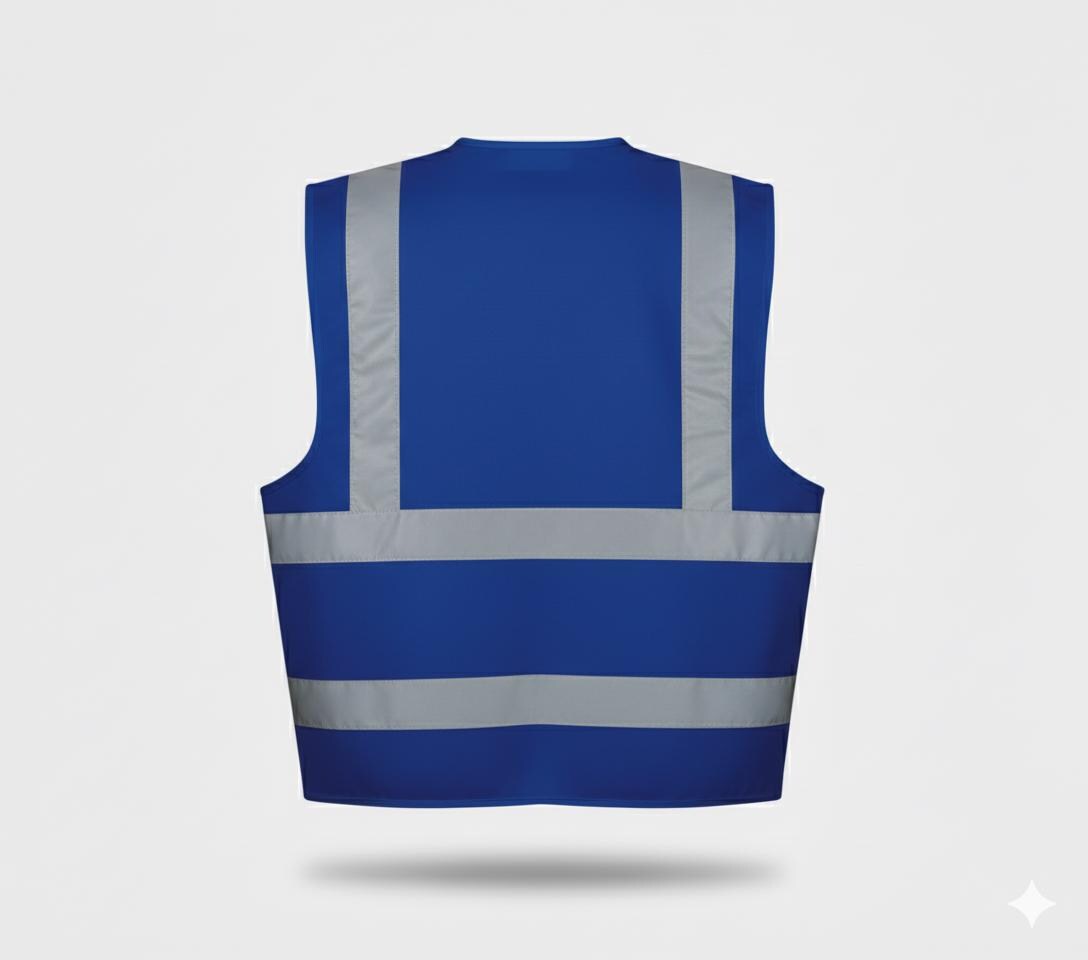 Custom Printed Blue Hi Vis Vest, Safety Workwear With Your Own Logo - Etsy