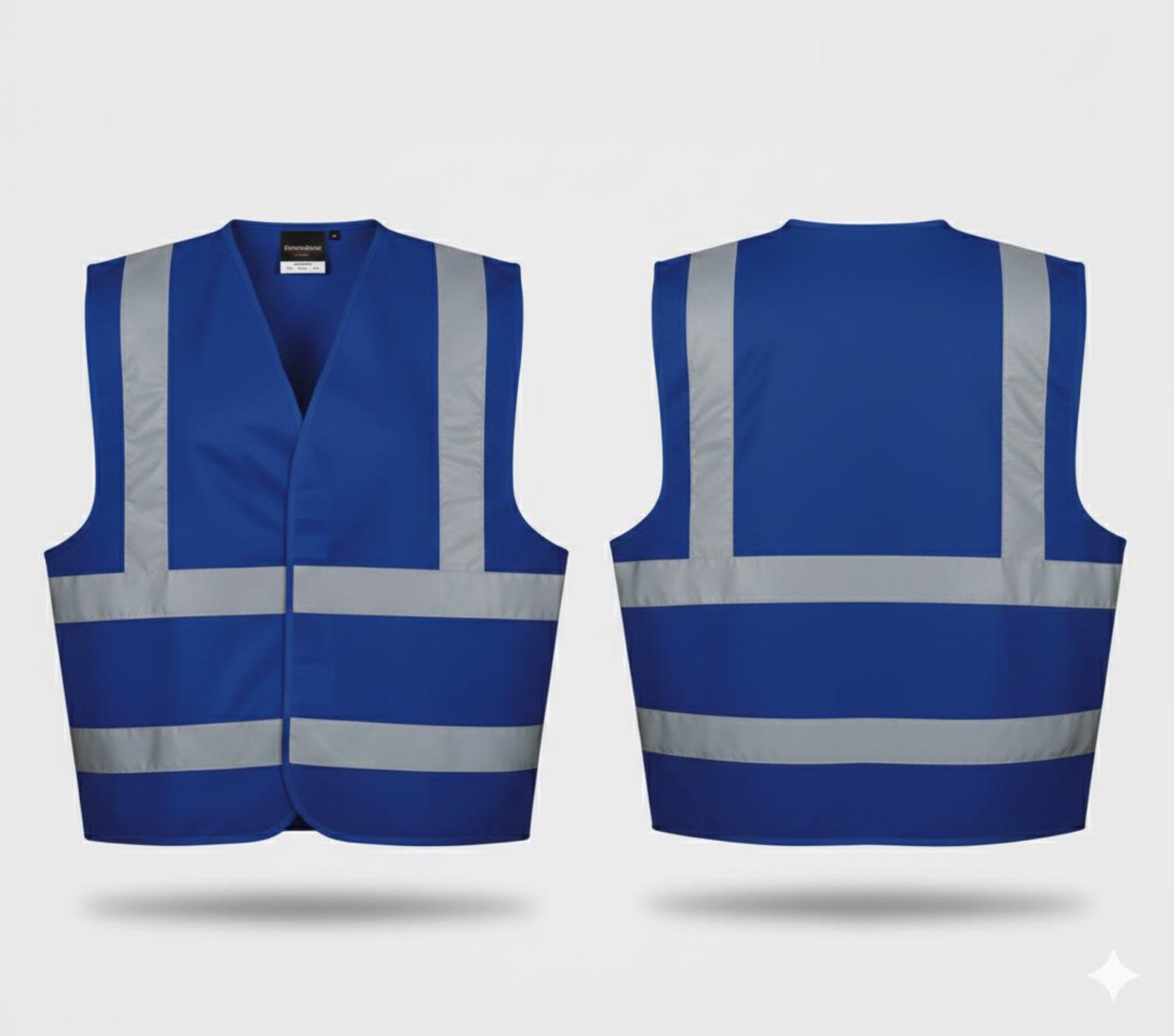 Custom Printed Blue Hi Vis Vest, Safety Workwear With Your Own Logo - Etsy