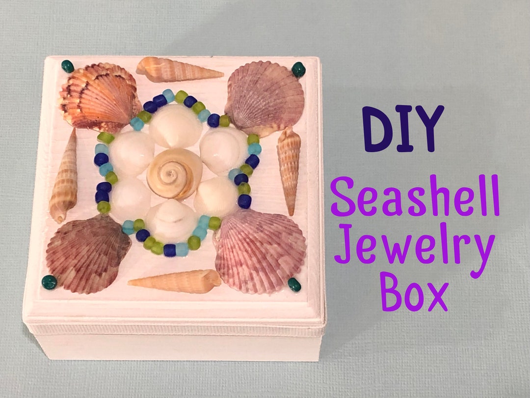 DIY Seashell Jewelry Box, Design Your Own Seashell Treasure Box, Fun ...