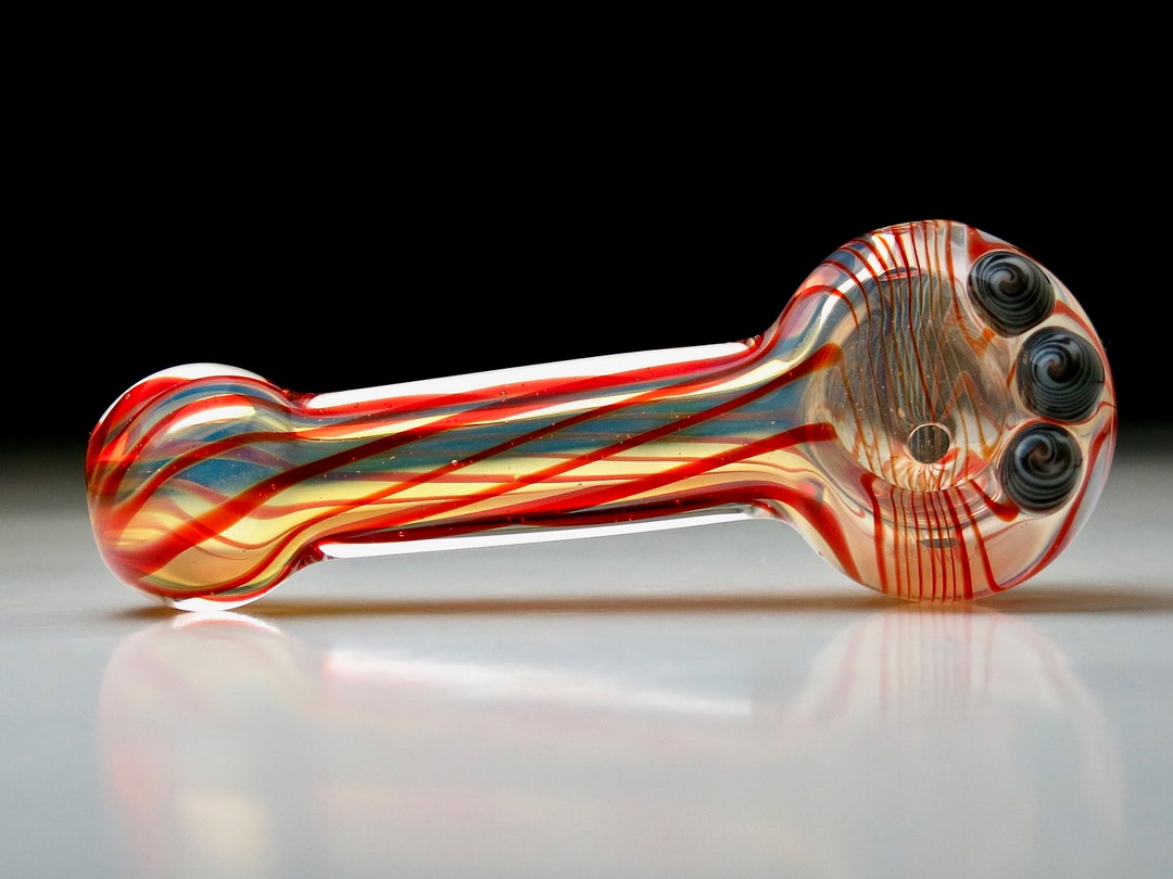 Ruby Red Color Changing Blown Glass Pipe - Etsy