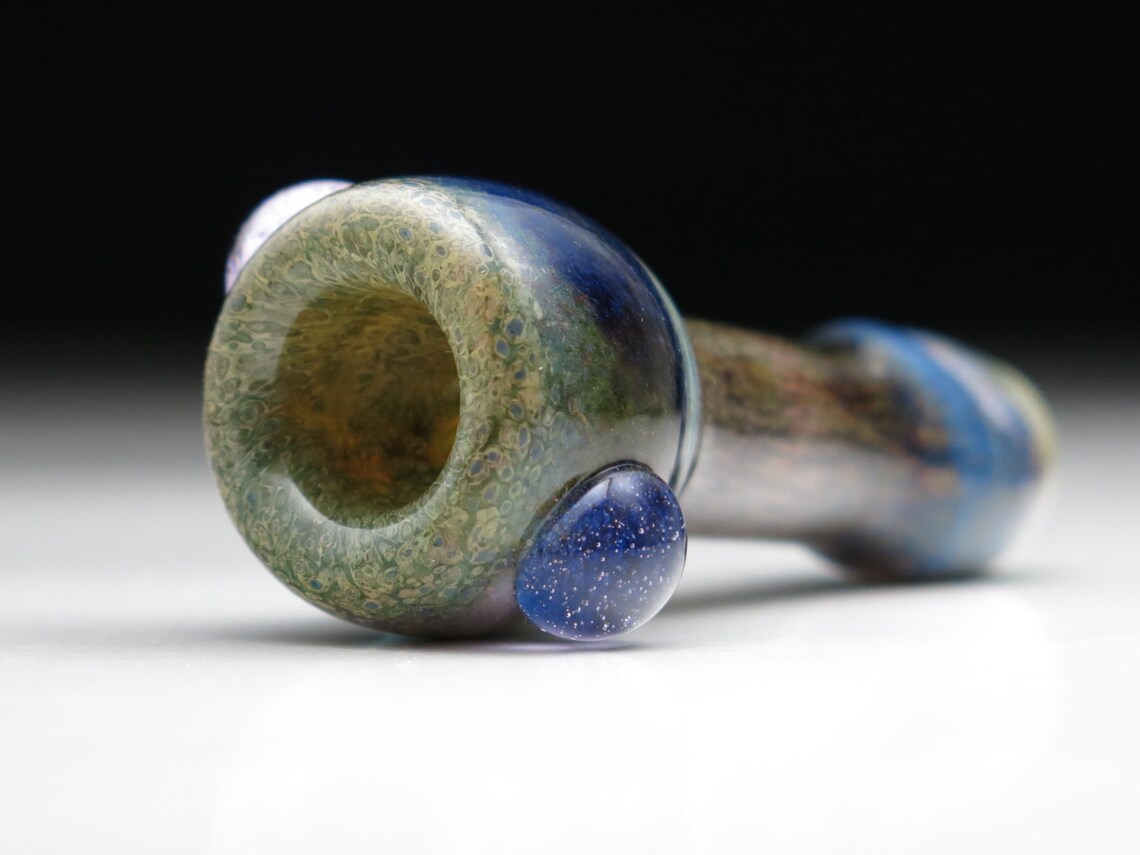 Multi-colored Small Blown Glass Chillum | Etsy