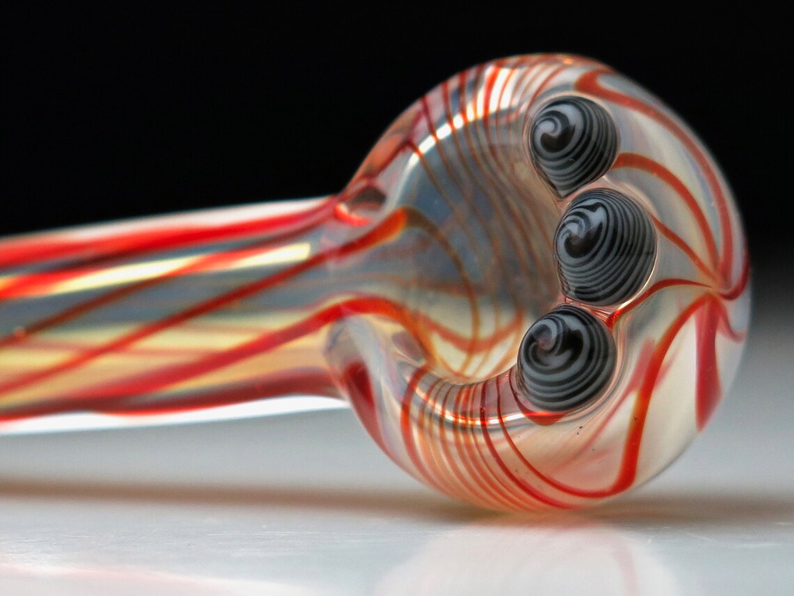 Ruby Red Color Changing Blown Glass Pipe | Etsy