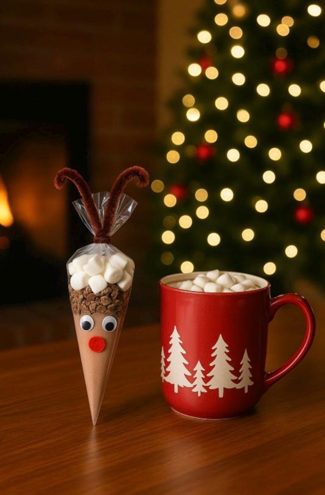 Handmade Reindeer Hot Chocolate Treat: Holiday Cocoa Gift - Etsy