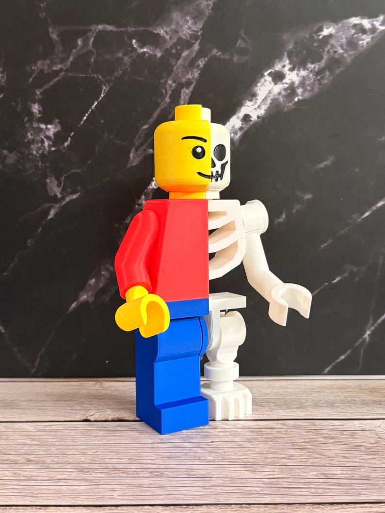 Giant LEGO Skeleton Man | 3D Printed Oversized Skeleton Figure - Etsy UK